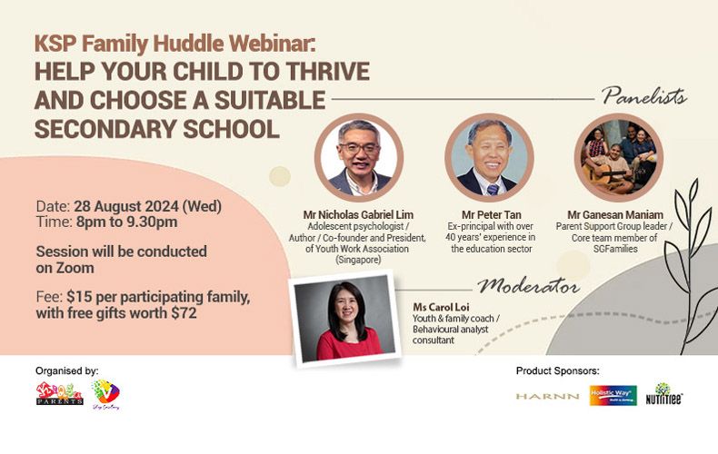 KSP Family Huddle Webinar (Aug 2024): Help Your Child to Thrive and ...